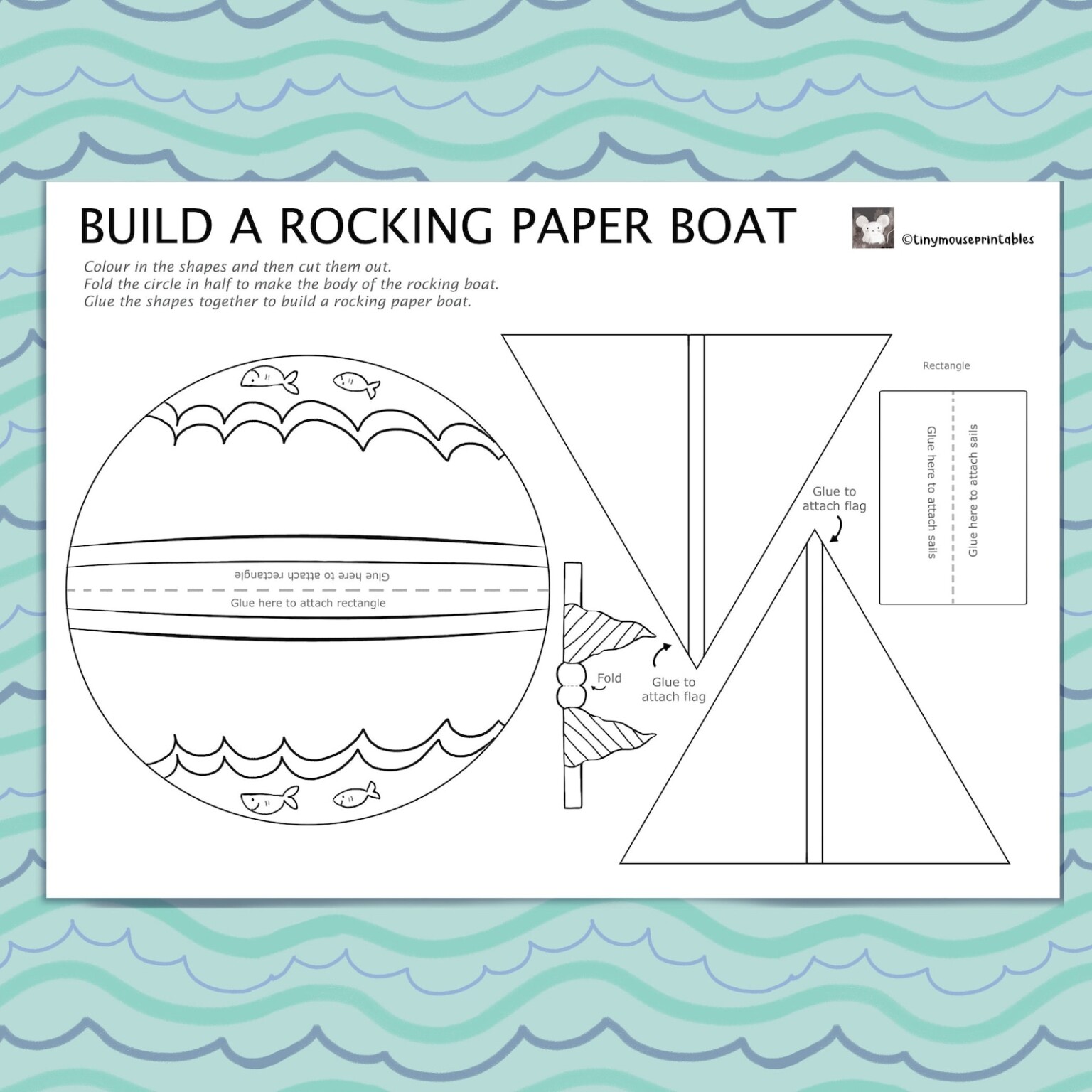 Boat Printable Craft - printcraftzone.com