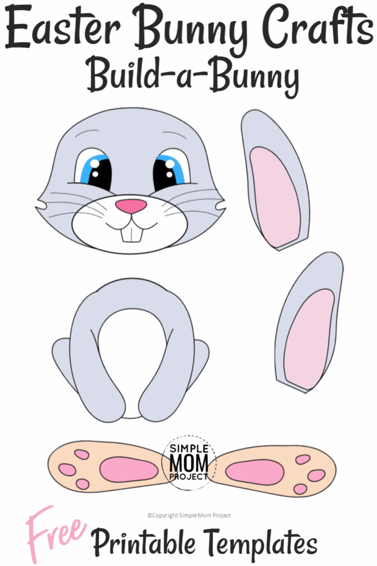 Easter Bunny Crafts Printable - printcraftzone.com