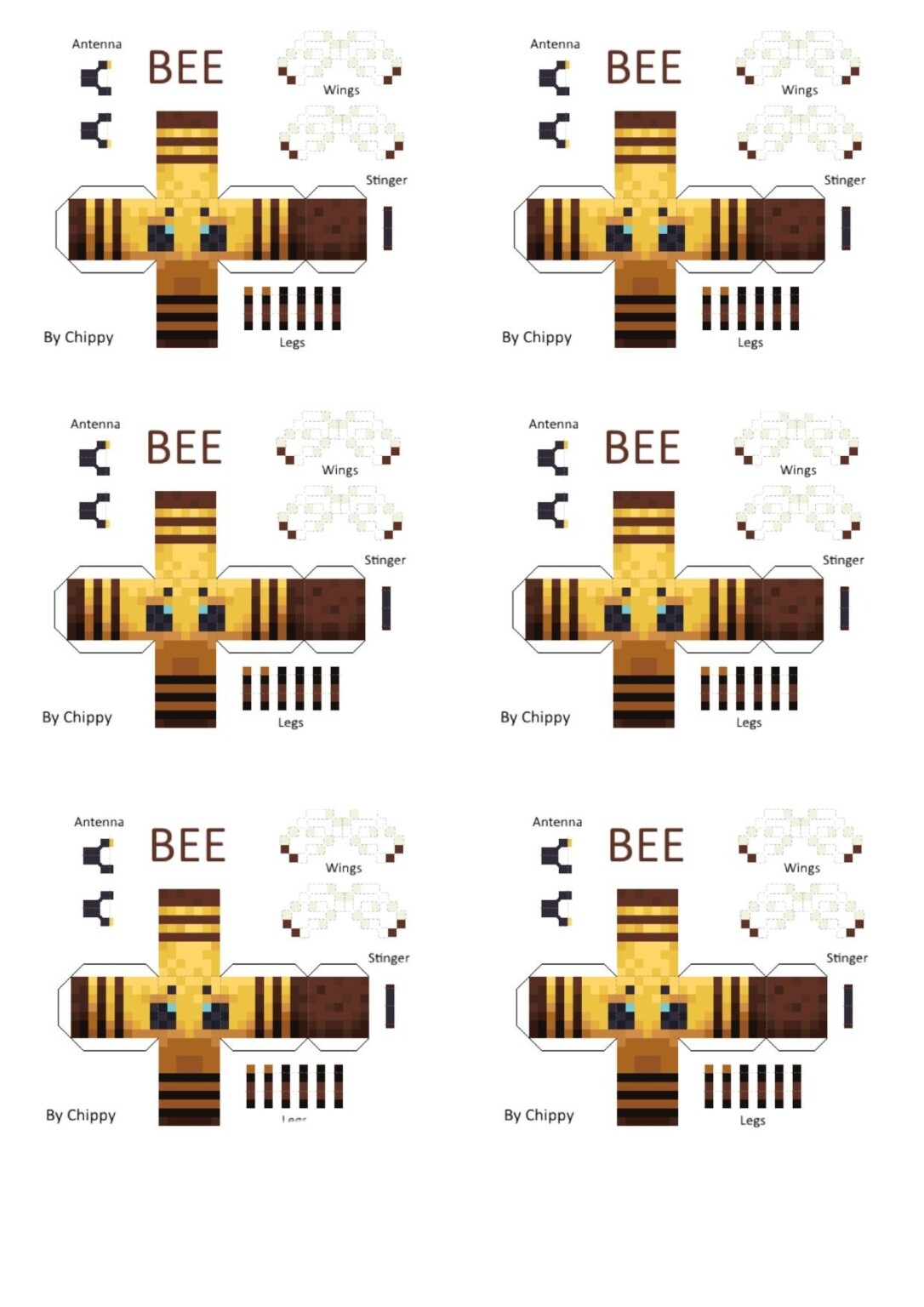 Bee Mine Craft Template Printable - printcraftzone.com