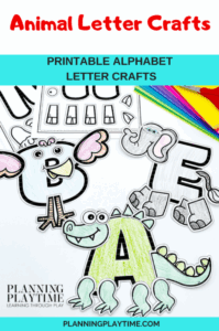 Alphabet Animals Printable Craft - printcraftzone.com