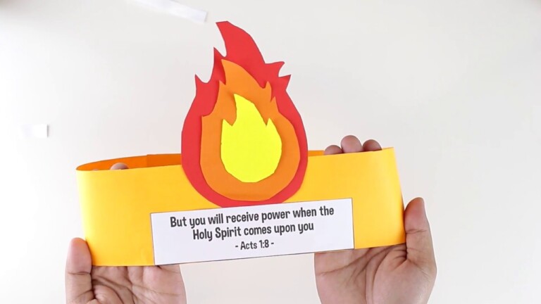 Fire Printable Pentecost Craft - printcraftzone.com