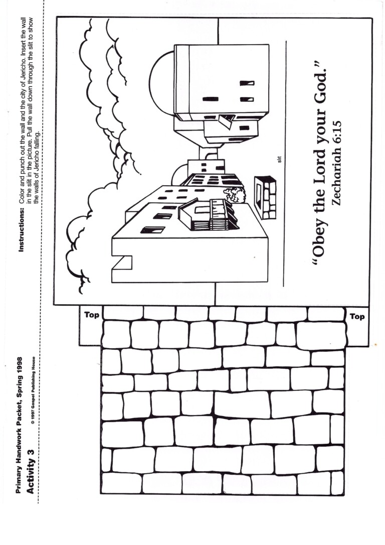 Printable Walls Of Jericho Craft - printcraftzone.com